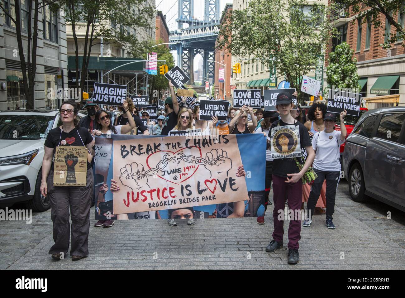 "Break the Chains - Justice Is Love"march for unity getting ready to ...