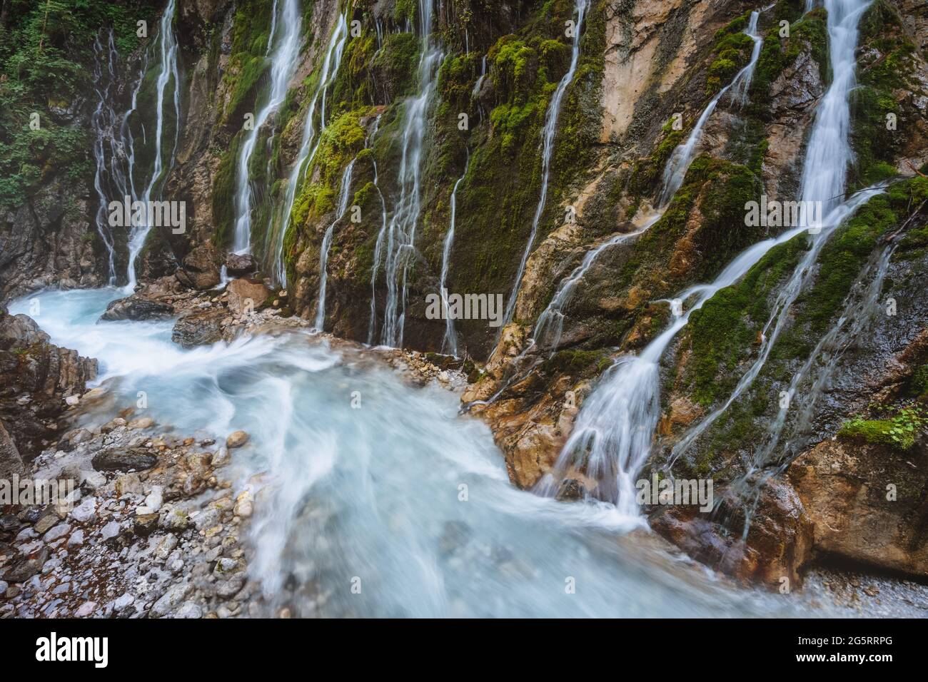 Wimbachklamm gorge wich beautiful water streams near Berchtesgaden ...