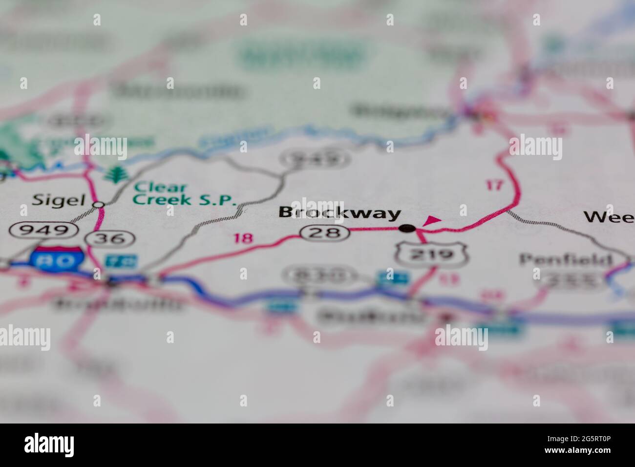 Map of brockway hi-res stock photography and images - Alamy