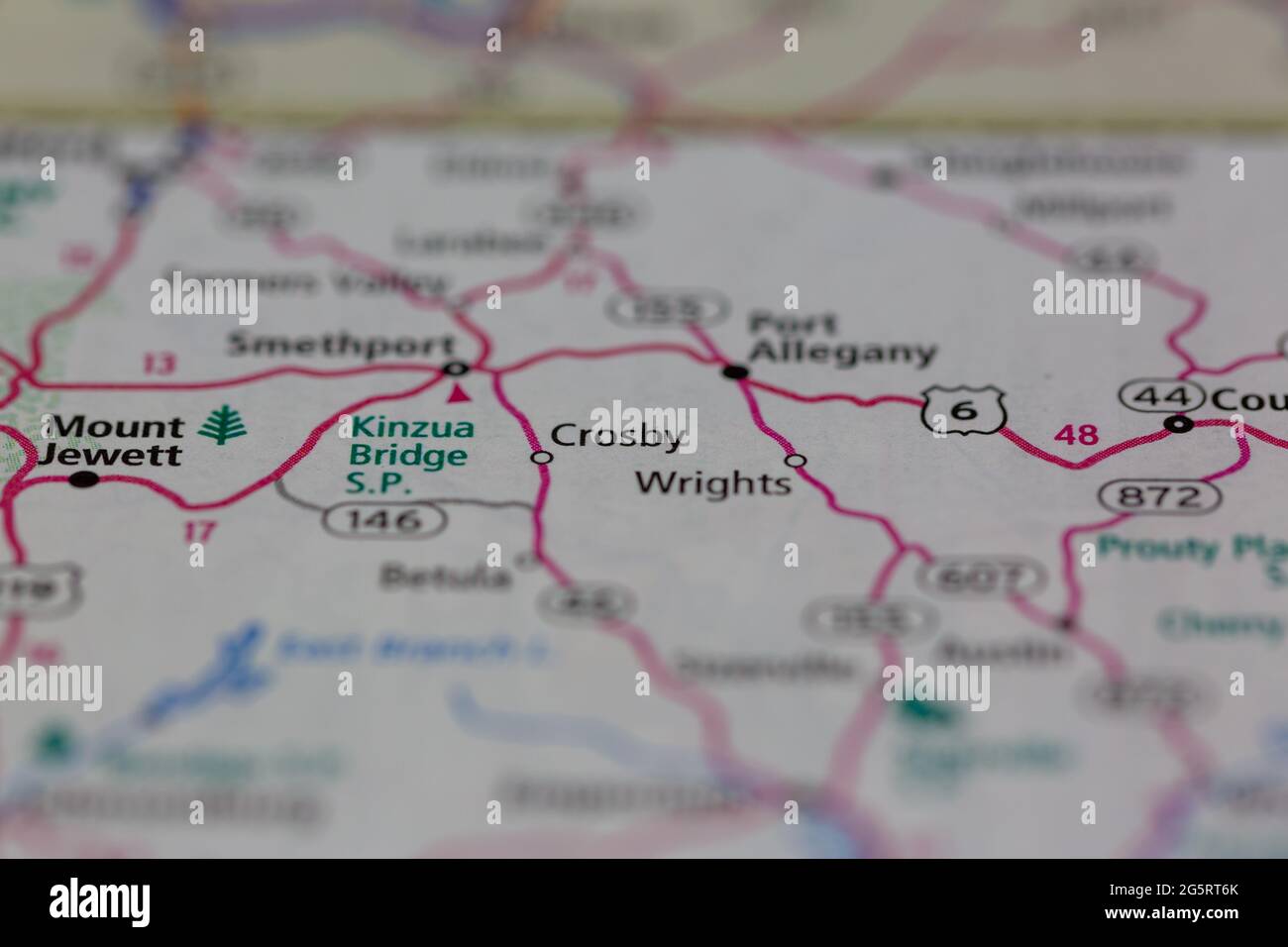 Crosby pennsylvania map hi-res stock photography and images - Alamy