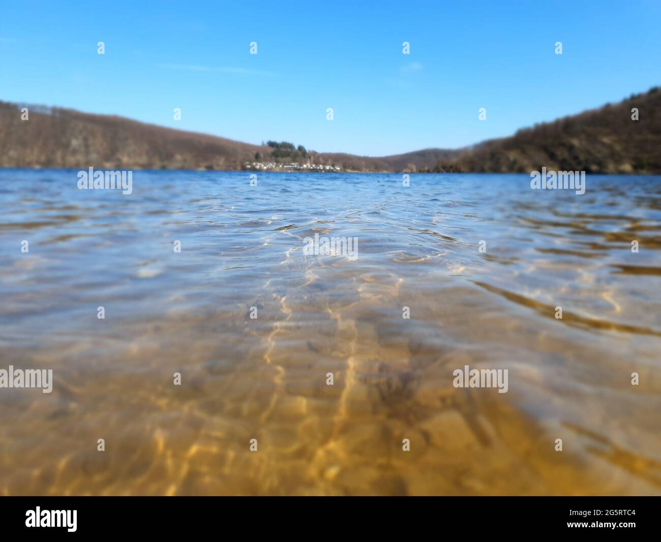 Great view over a natural lake Stock Photo - Alamy