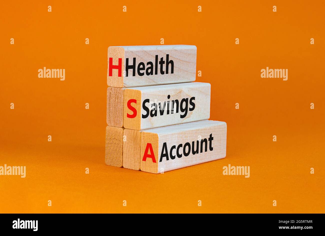 HSA health savings account symbol. Concept words HSA health savings ...