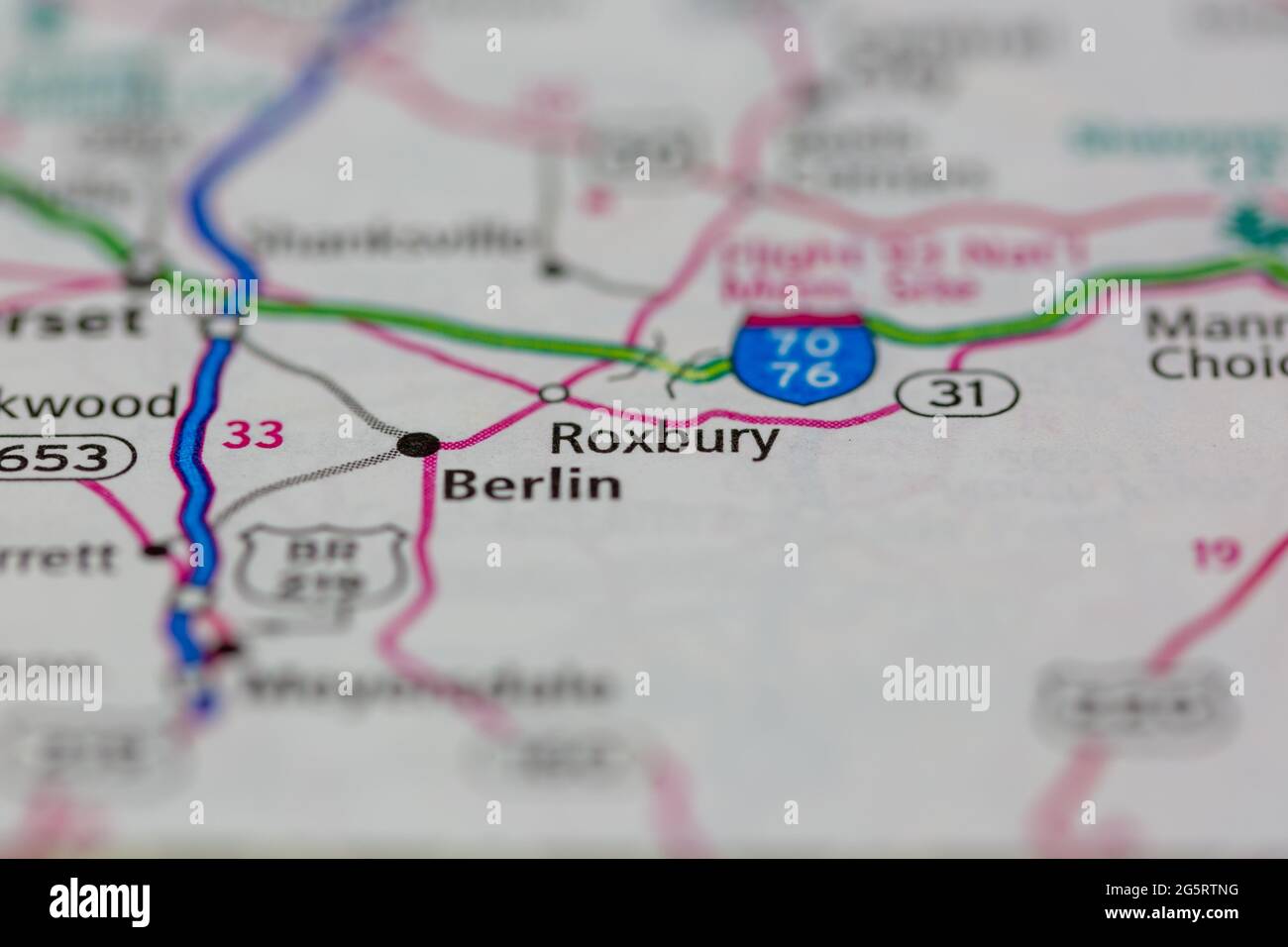 Roxbury Pennsylvania USA shown on a Geography map or Road map Stock Photo - Alamy