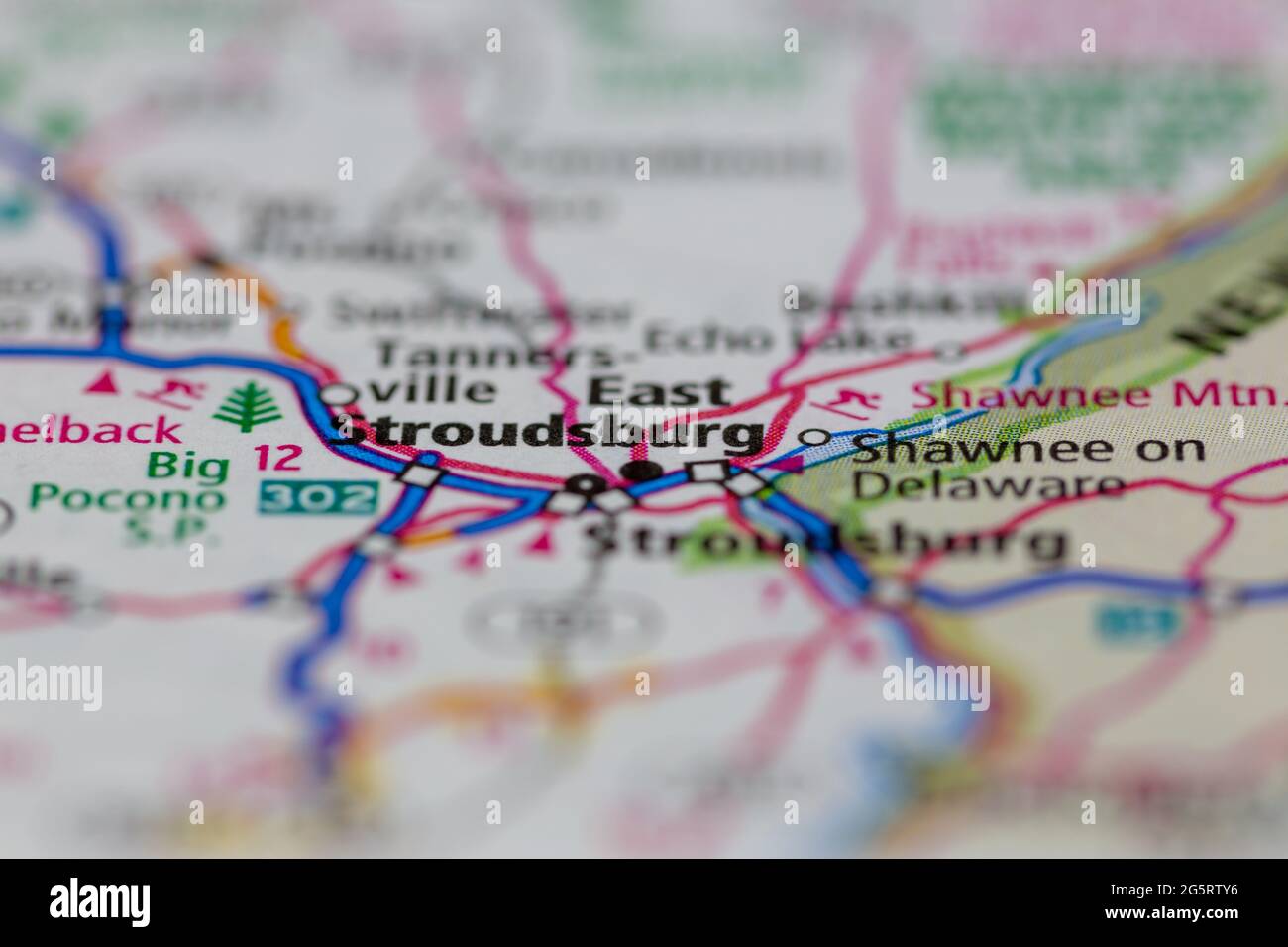 Map of stroudsburg hi-res stock photography and images - Alamy