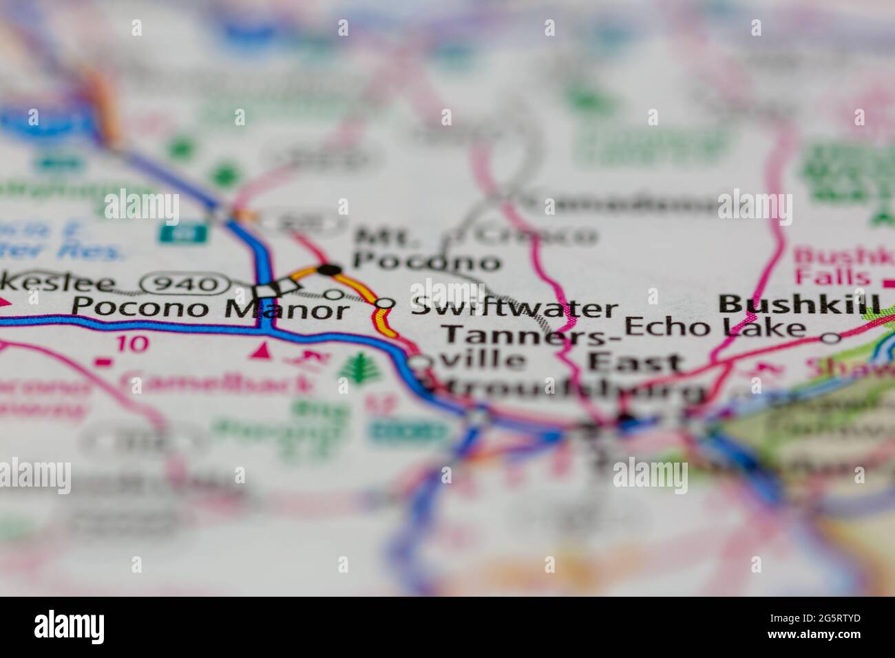 Swiftwater pennsylvania map hi-res stock photography and images - Alamy