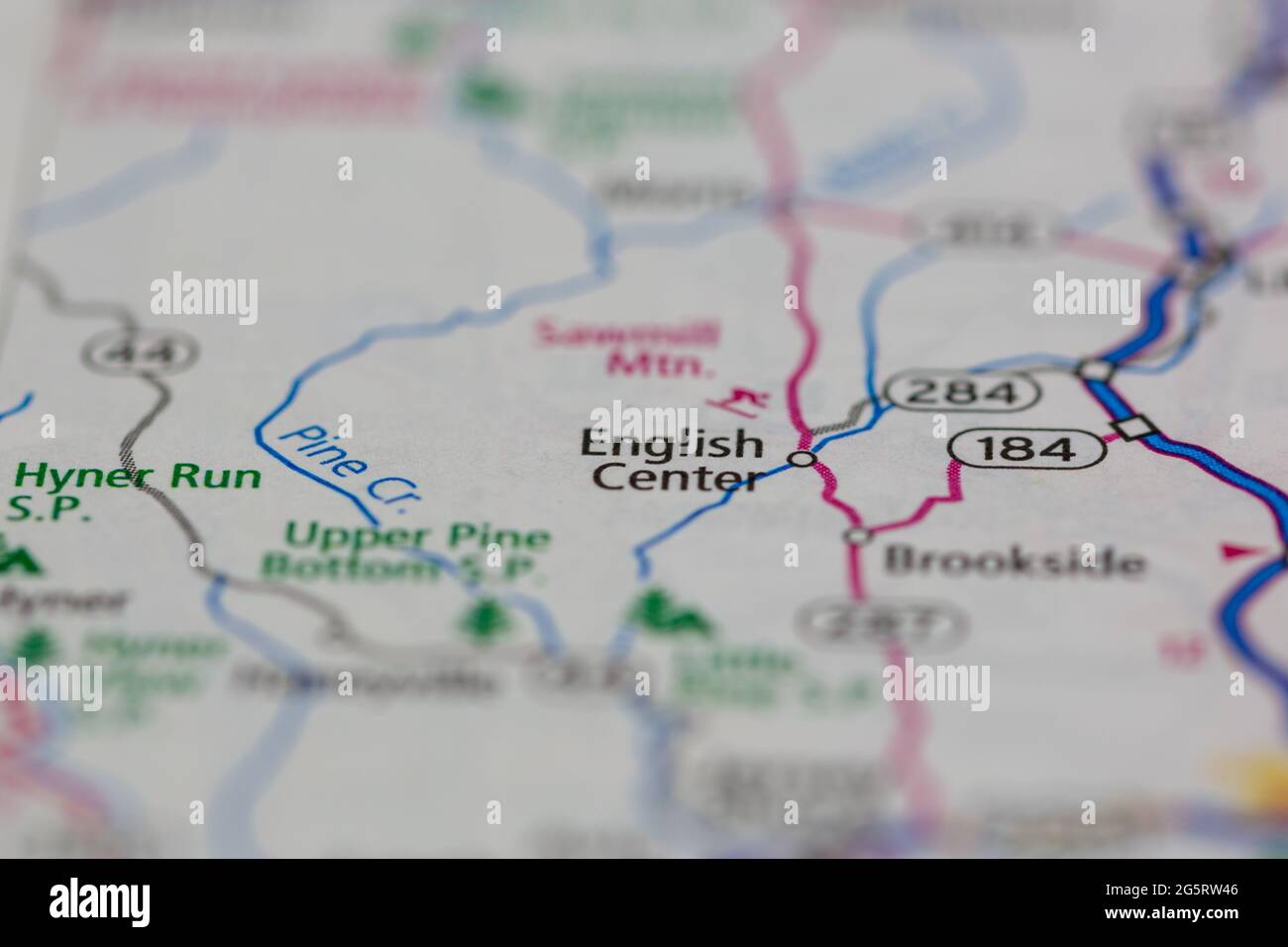 English Center Pennsylvania USA shown on a Geography map or Road map ...