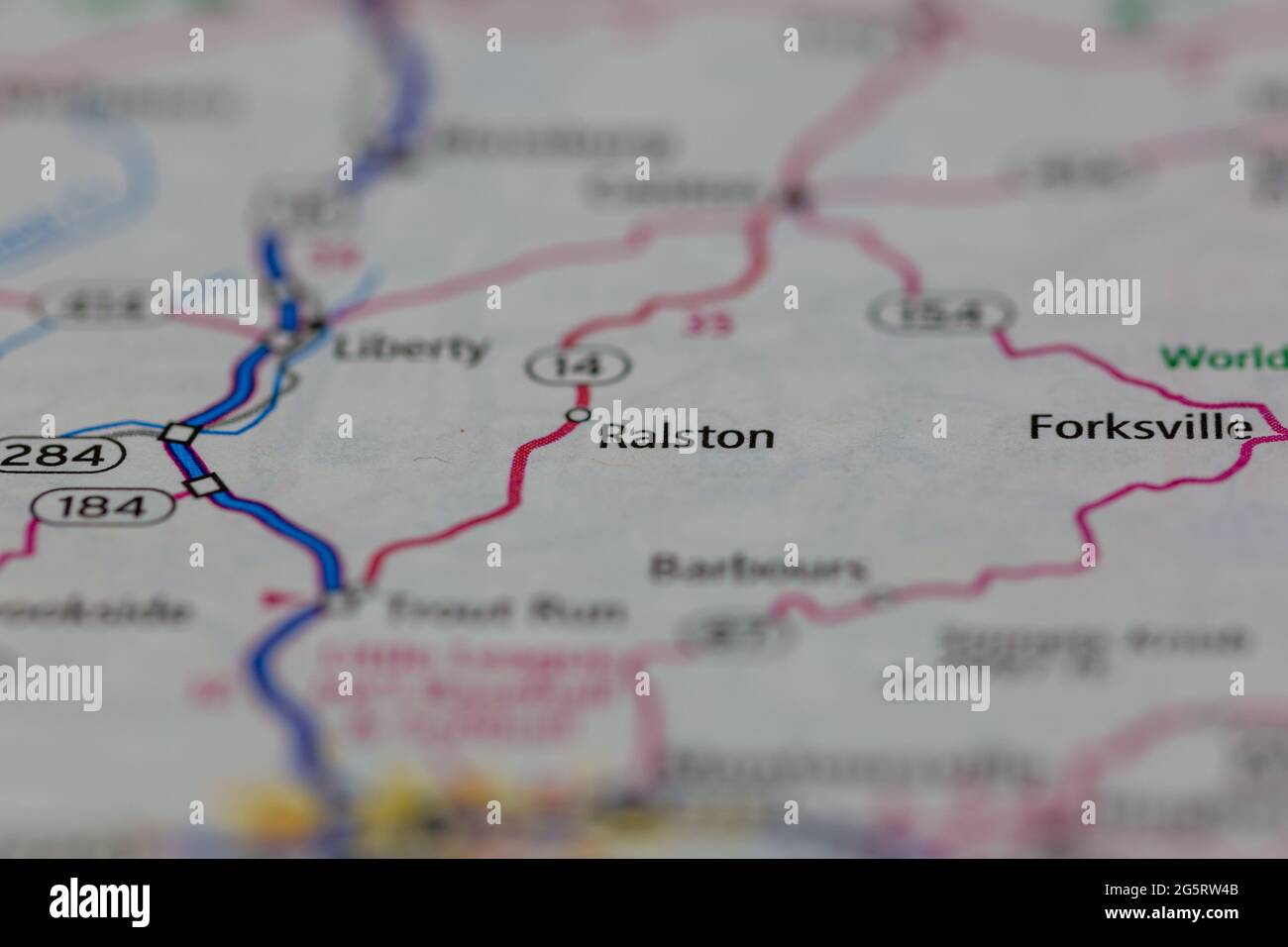 Ralston Pennsylvania USA shown on a Geography map or Road map Stock ...