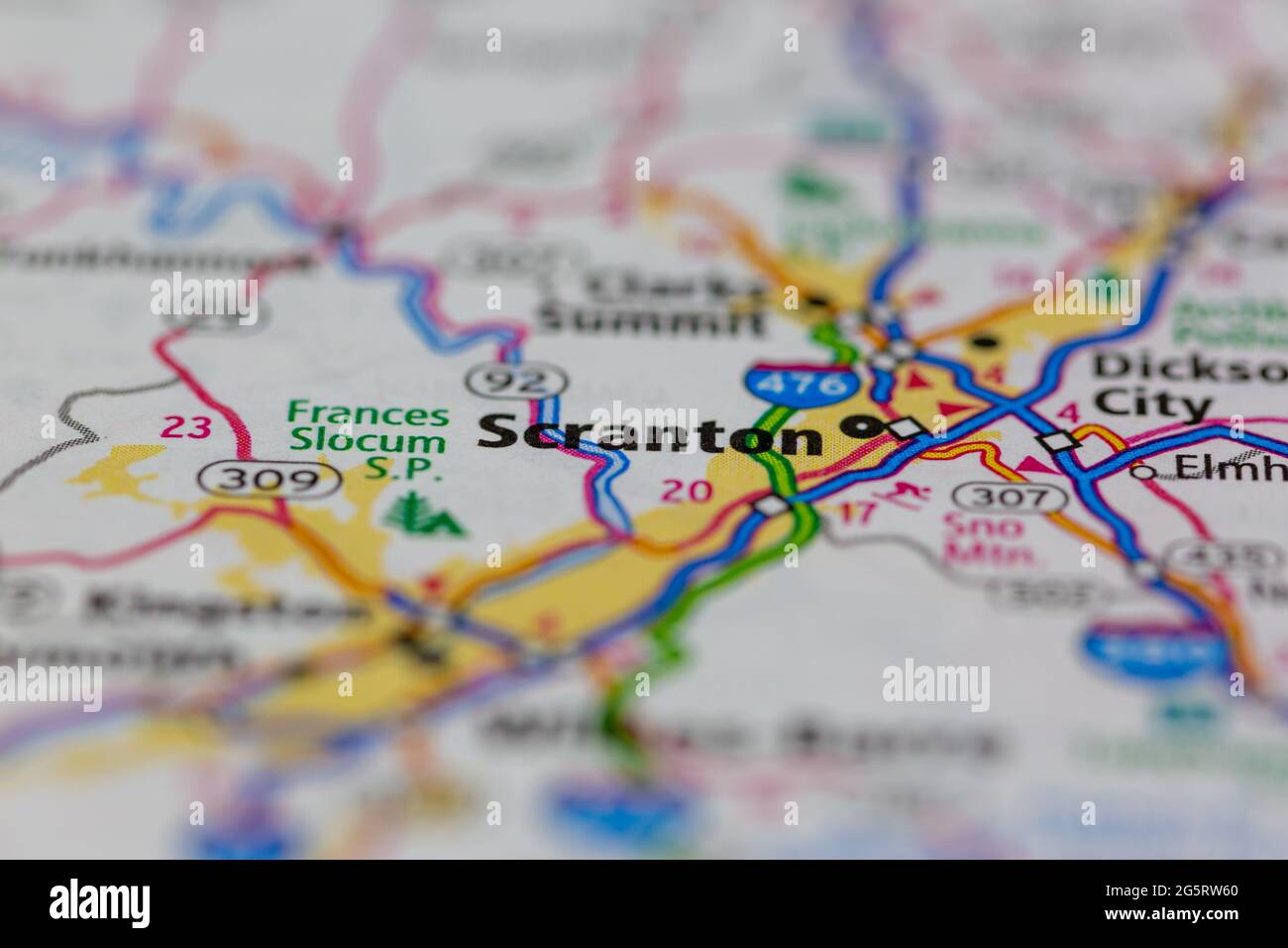 Scranton map hi-res stock photography and images - Alamy