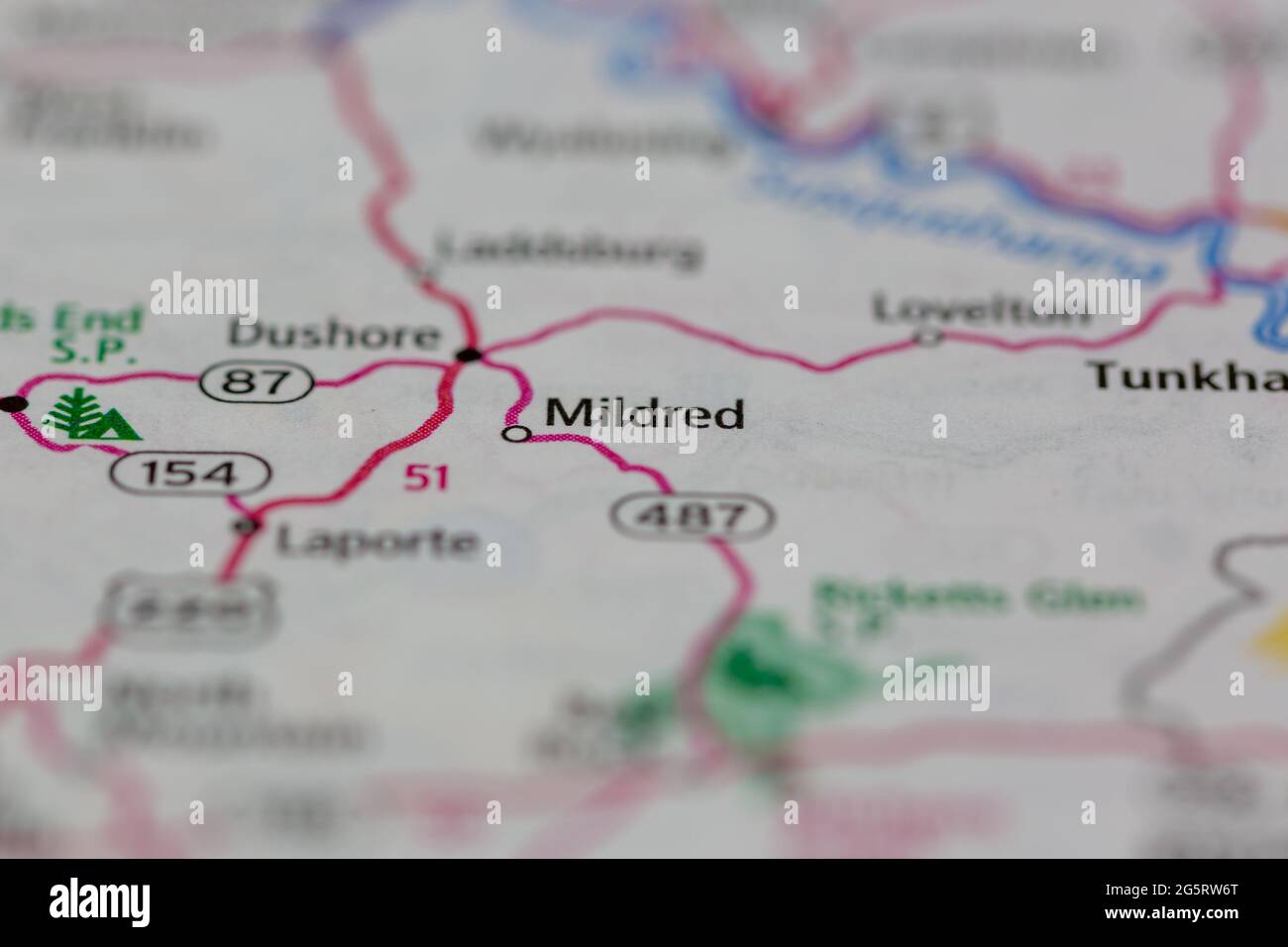 Mildred on a map hi-res stock photography and images - Alamy