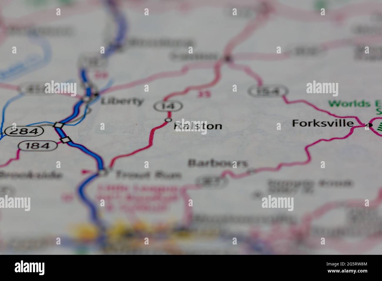Ralston on a map hi-res stock photography and images - Alamy