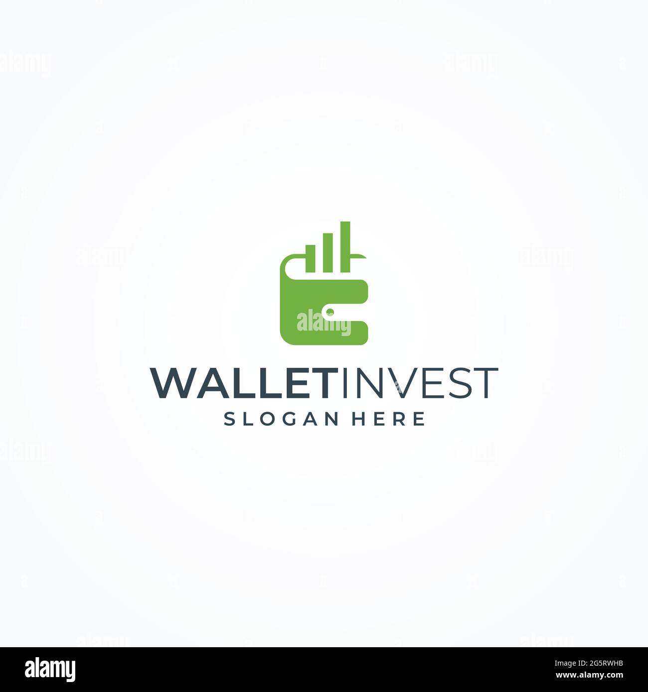 a combination of wallet logo shapes and growth, finance and investment ...