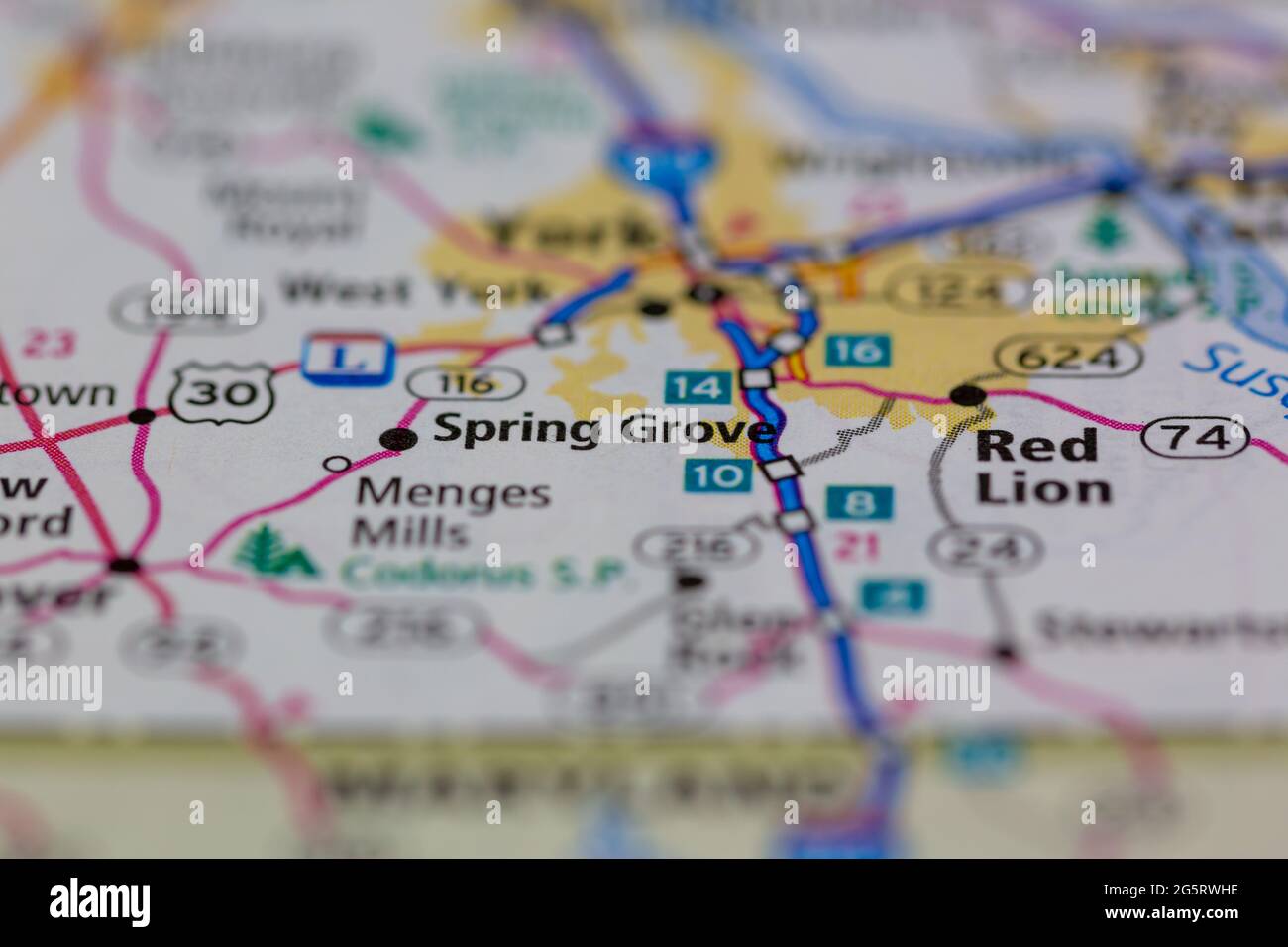 Spring grove pennsylvania map hi-res stock photography and images - Alamy