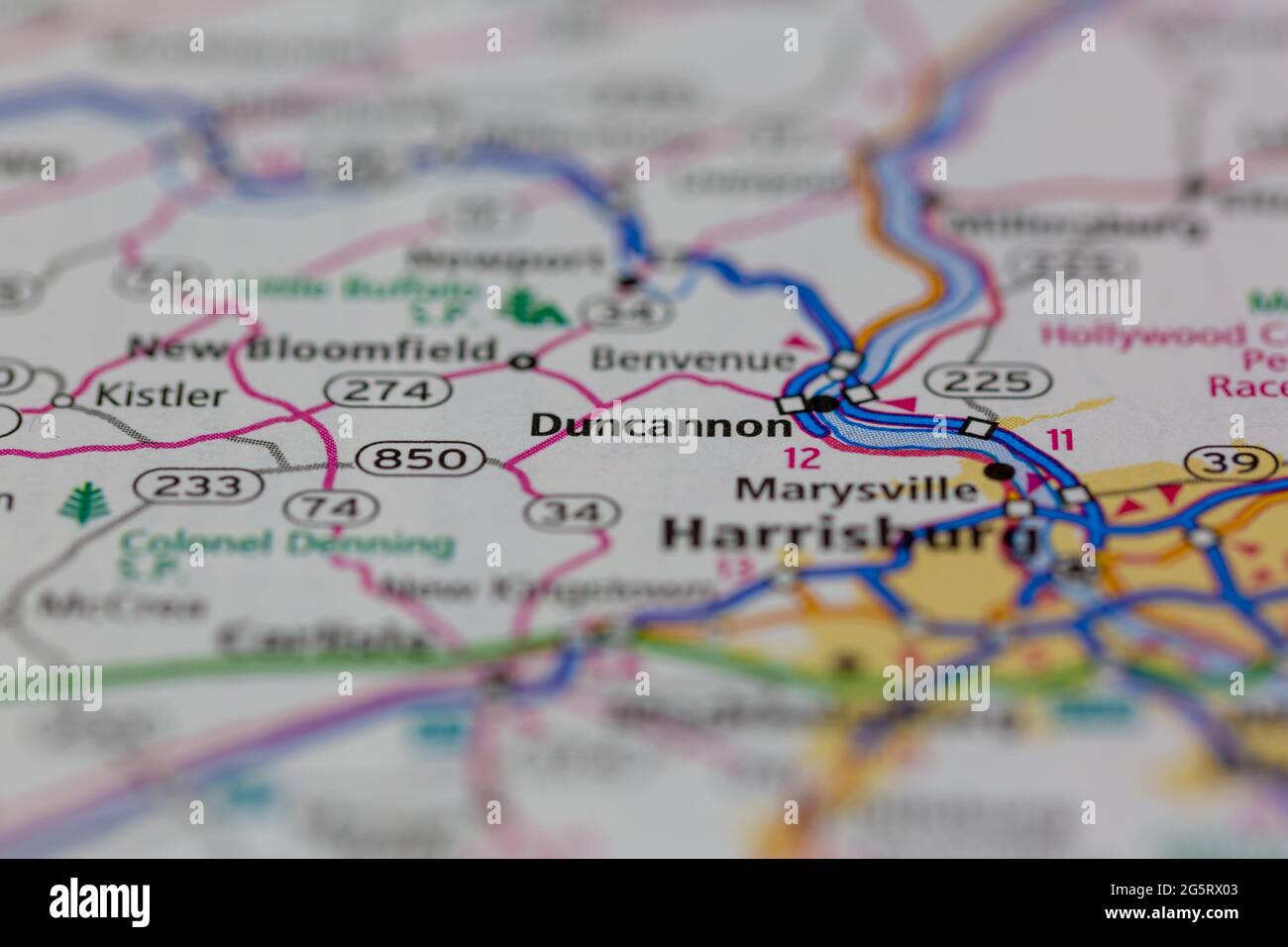 Map of duncannon hi-res stock photography and images - Alamy