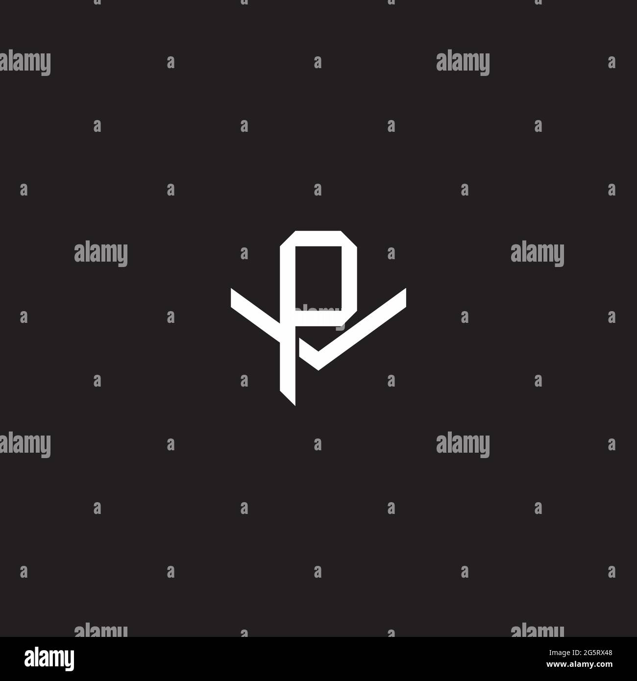 Initial letter overlapping interlock logo monogram line art style ...