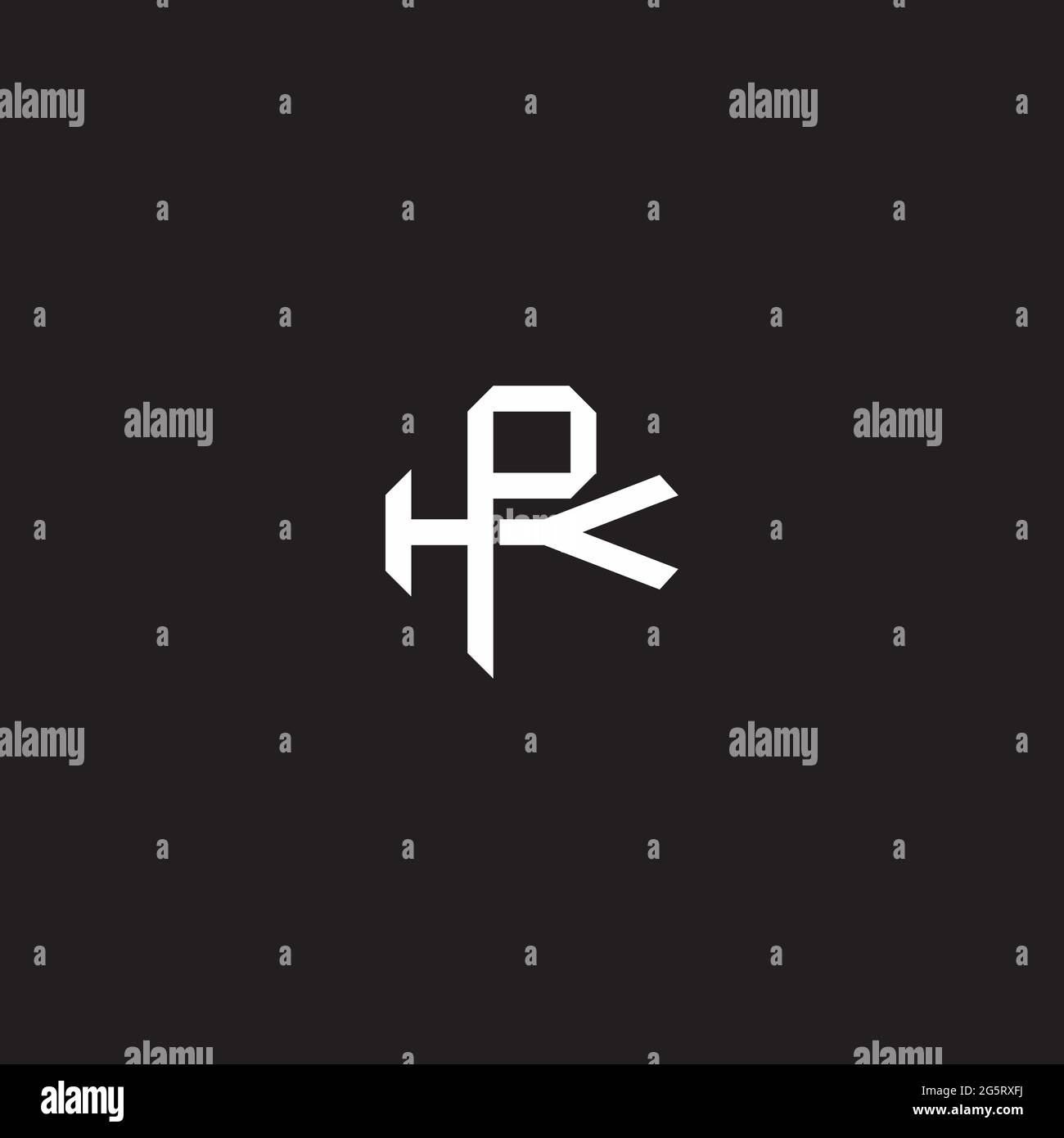 Initial letter overlapping interlock logo monogram line art style ...