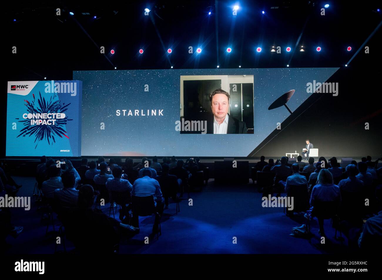 June 29, 2021, Barcelona, Spain: Tesla and SpaceX founder, ELON MUSK ...