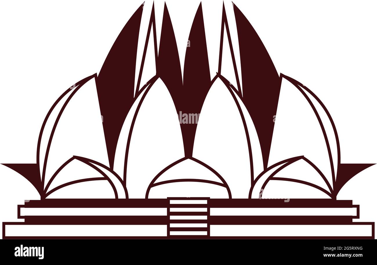lotus temple landmark Stock Vector Image & Art - Alamy