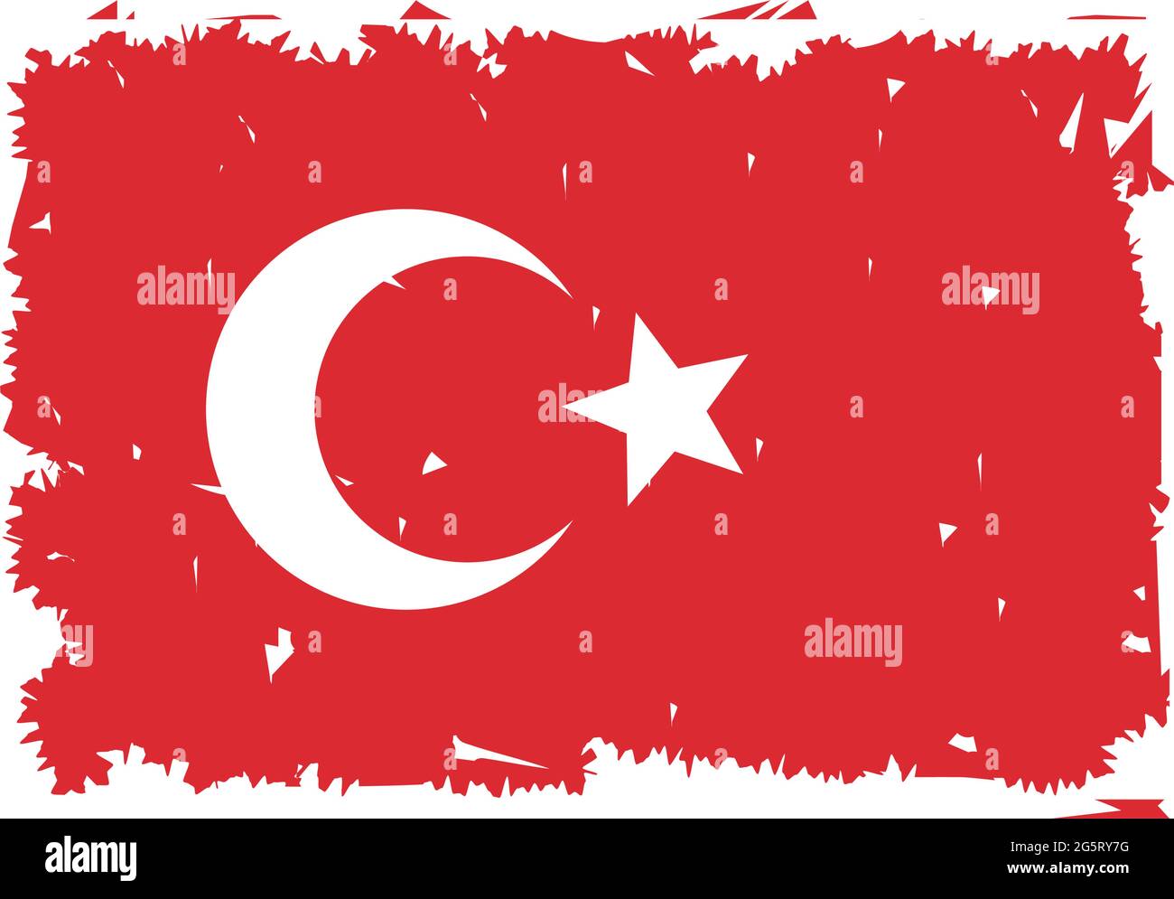 turkey flag painted Stock Vector Image & Art - Alamy