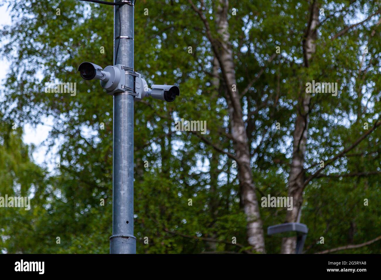 Surveillance camera on light pole hi-res stock photography and images ...