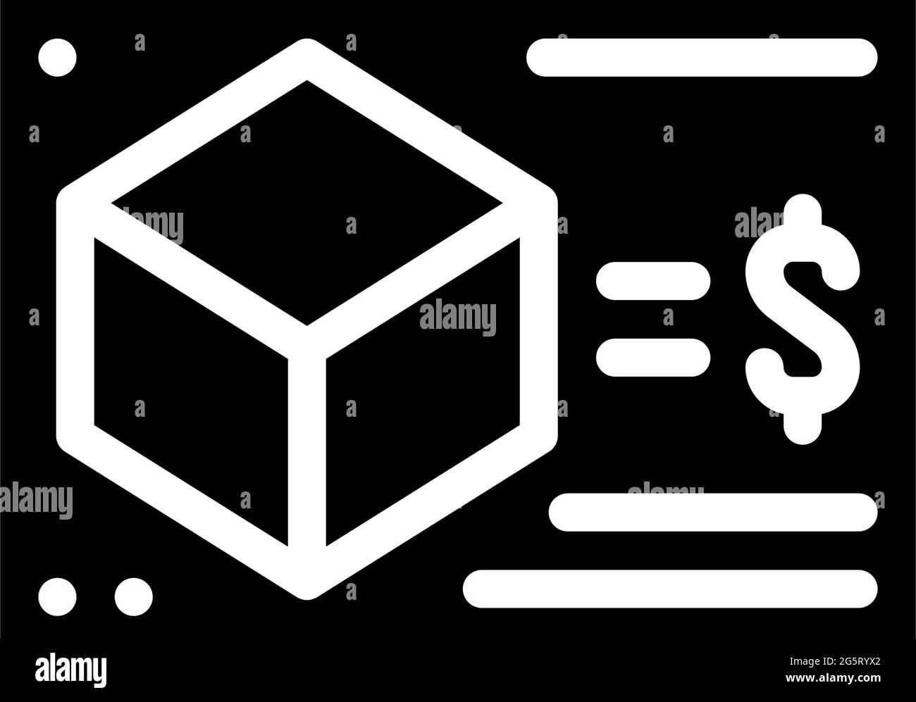 calculating cost of production glyph icon vector illustration Stock ...