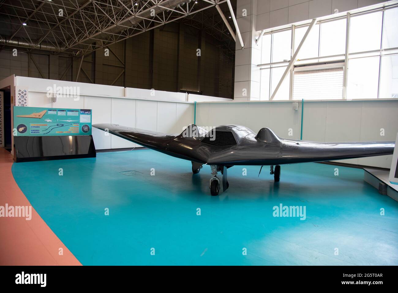 Tehran, Iran, 28/06/2021, an Iranian jet-powered flying wing ...