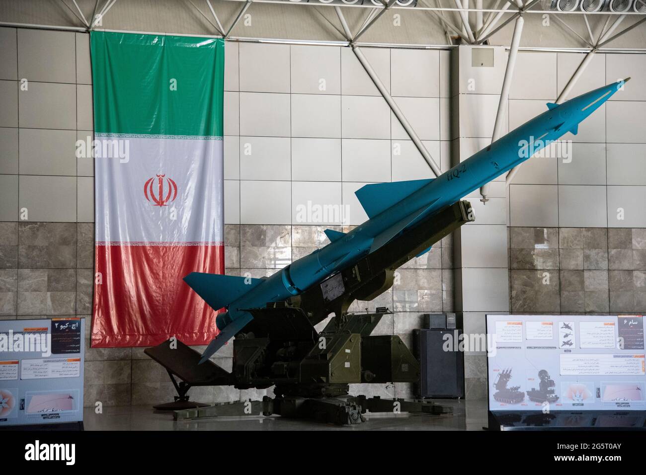 Tehran, Iran. 28th June, 2021. The IRGC missile air-defense system, HQ ...