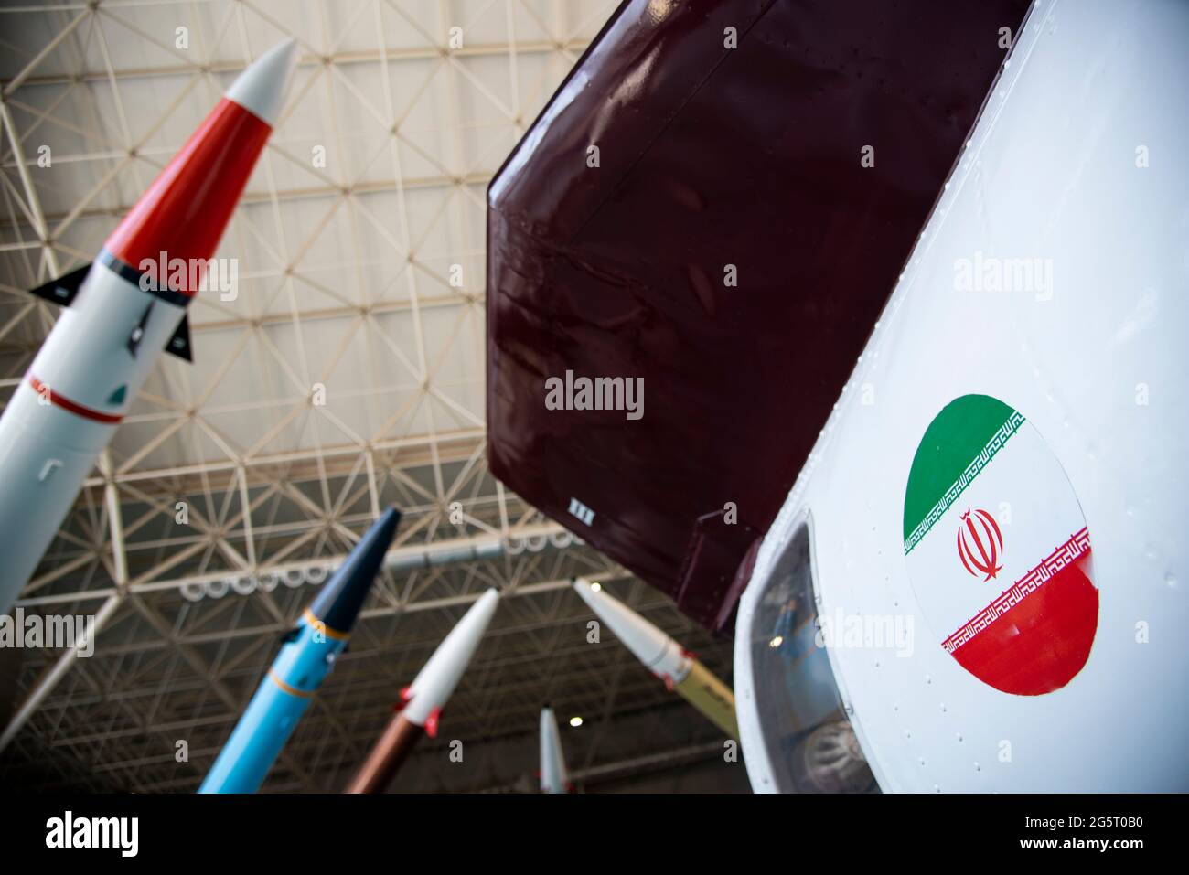 Tehran, Iran, 28/06/2021, The missiles of IRGC includes Shahab-2 ...