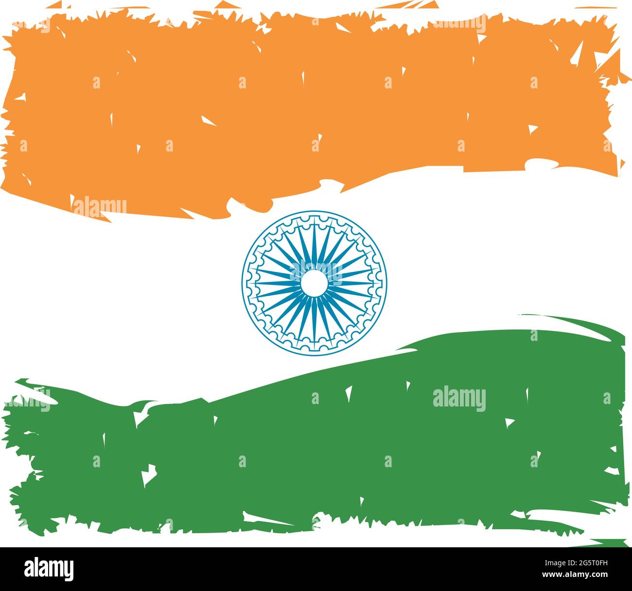 india flag painted Stock Vector Image & Art - Alamy