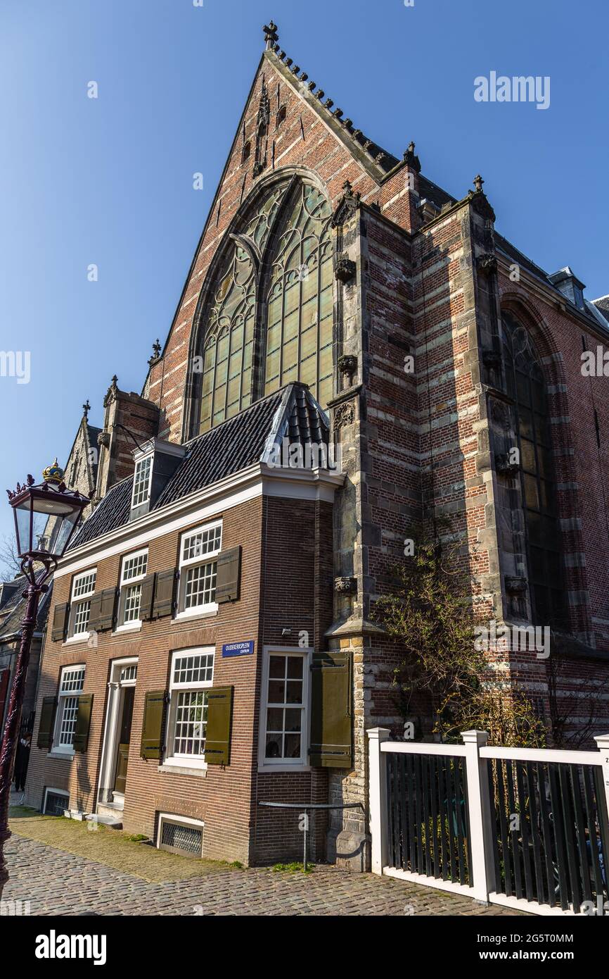 Netherlands, Amsterdam - 12 March 2016: The Old Church Oude Kerk ...
