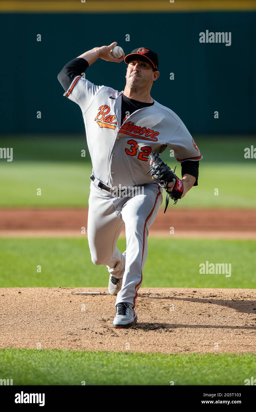 Cleveland, United States. 15th June, 2021. Baltimore Orioles pitcher ...