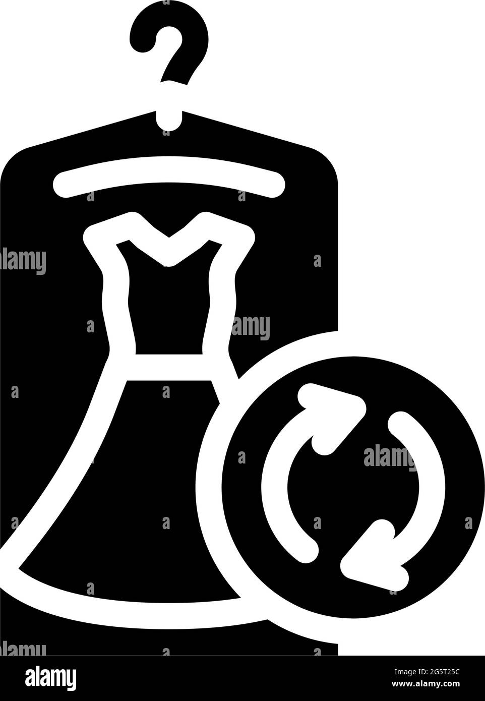 dress rent service glyph icon vector illustration Stock Vector Image ...