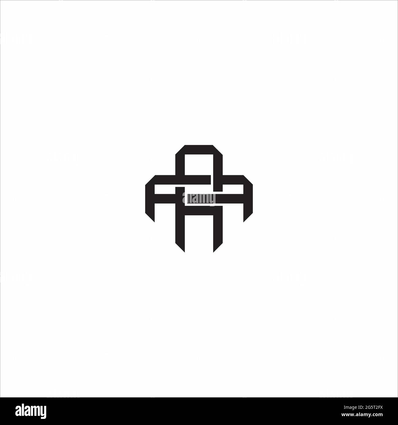 Initial letter overlapping interlock logo monogram line art style ...
