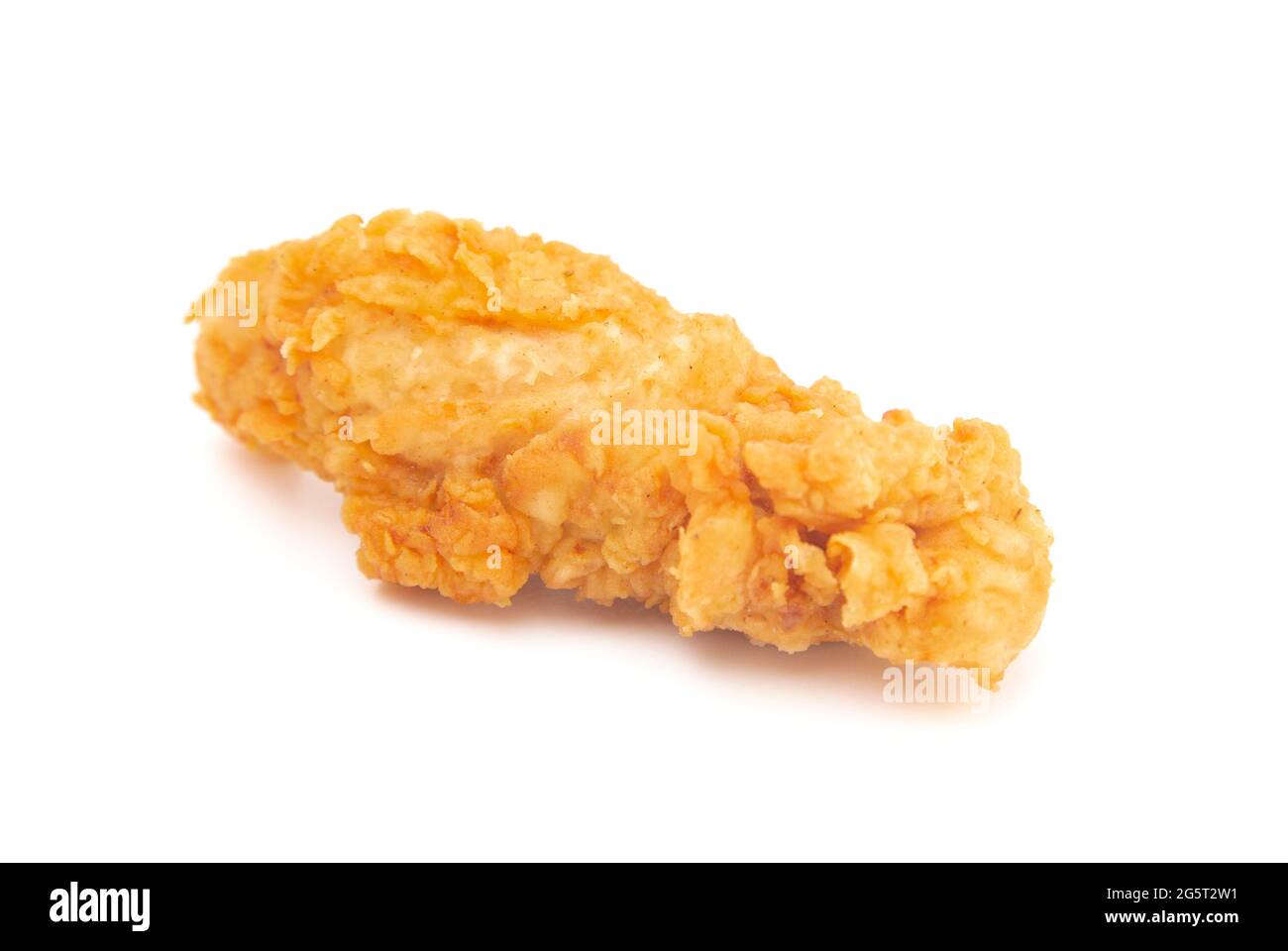 Golden Fried Chicken Fingers on a White Background Stock Photo - Alamy