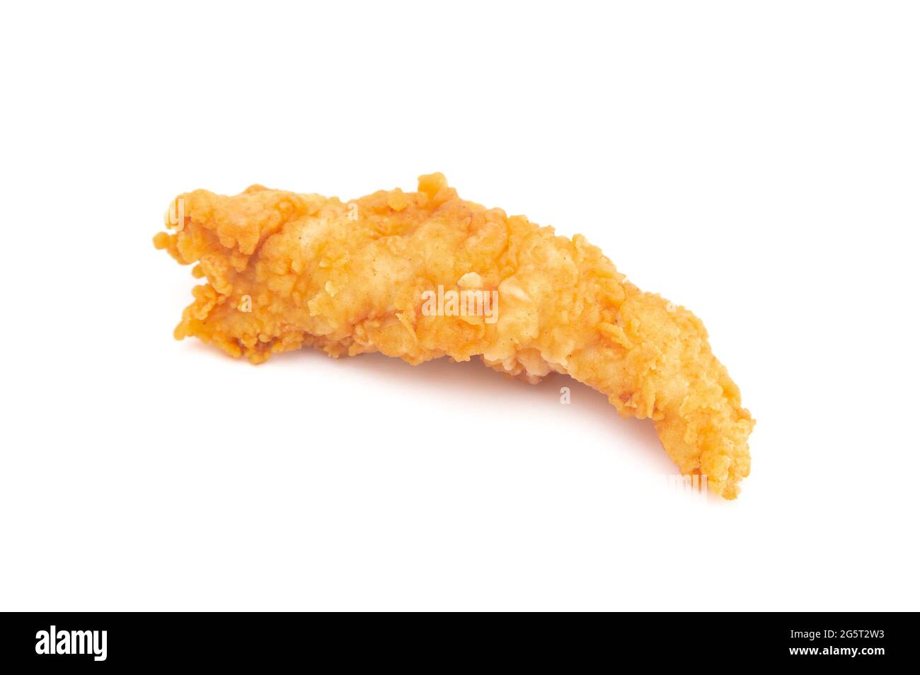 Golden Fried Chicken Fingers on a White Background Stock Photo - Alamy