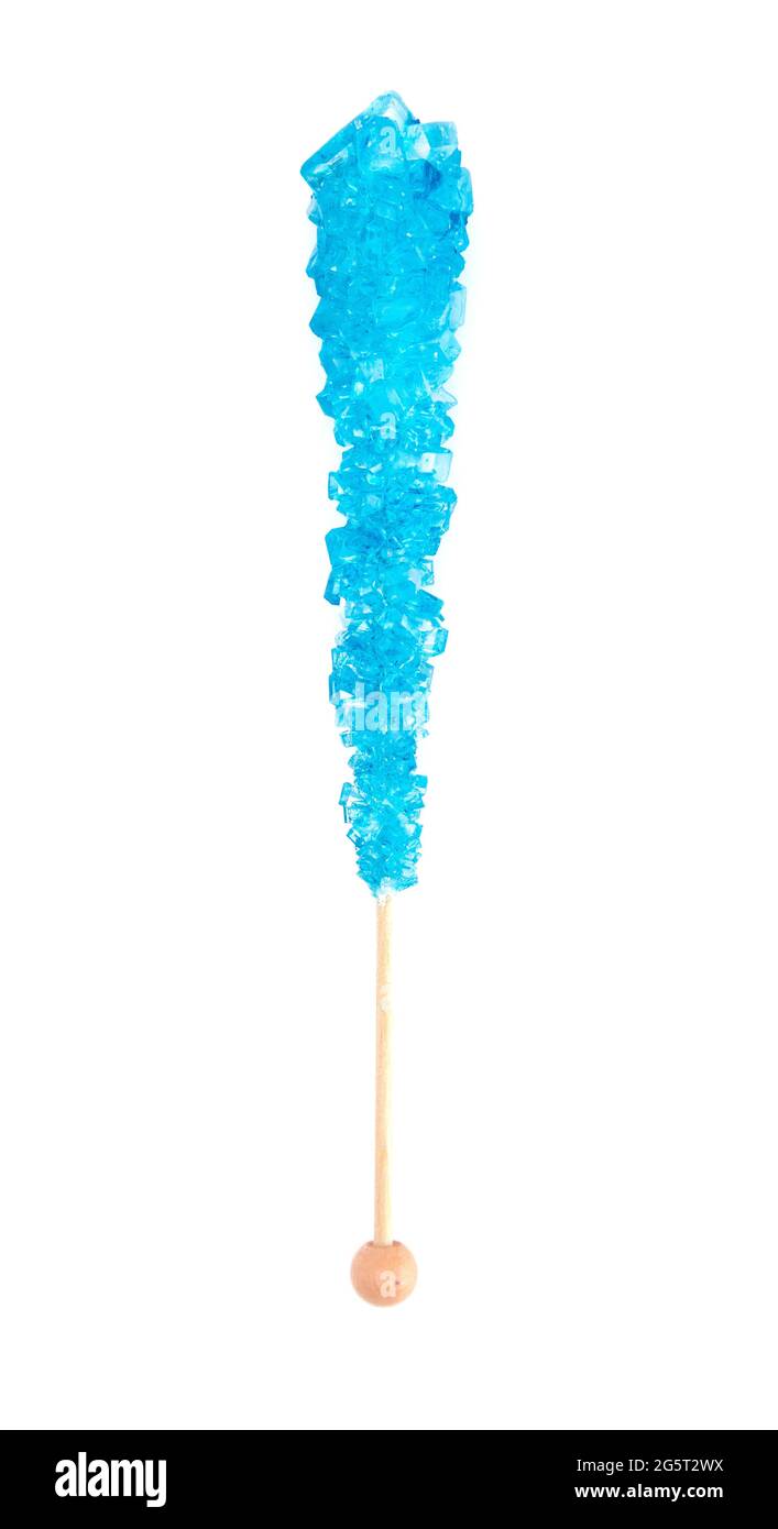 Sweet Blue Rock Candy on a Stick Stock Photo - Alamy