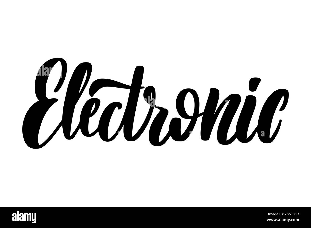 Electronic lettering. Handwritten stock lettering typography Vector ...