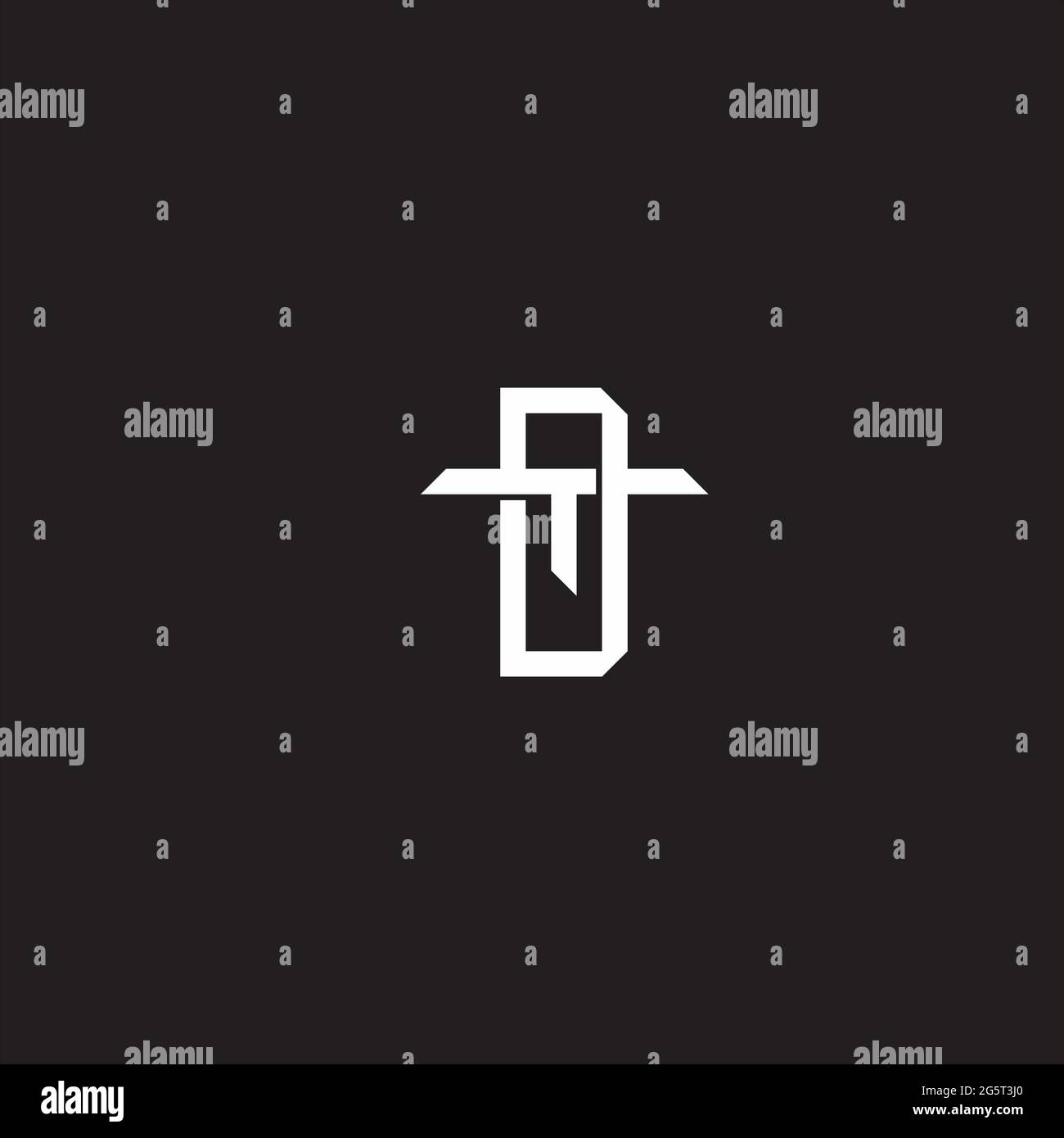 Initial letter overlapping interlock logo monogram line art style ...