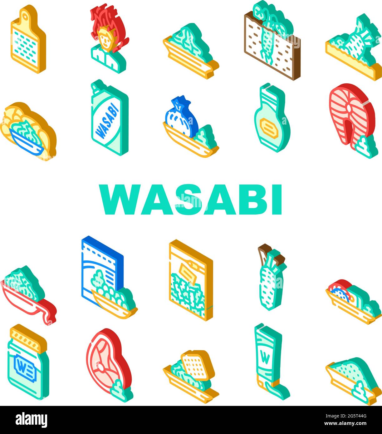 Wasabi nuts Stock Vector Images - Alamy