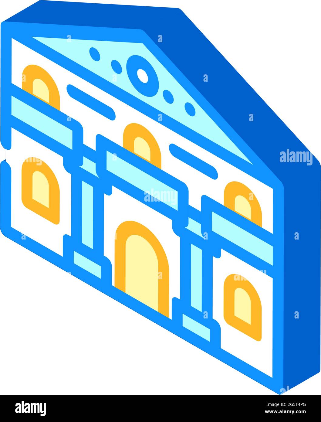 ancient house isometric icon vector illustration Stock Vector Image ...