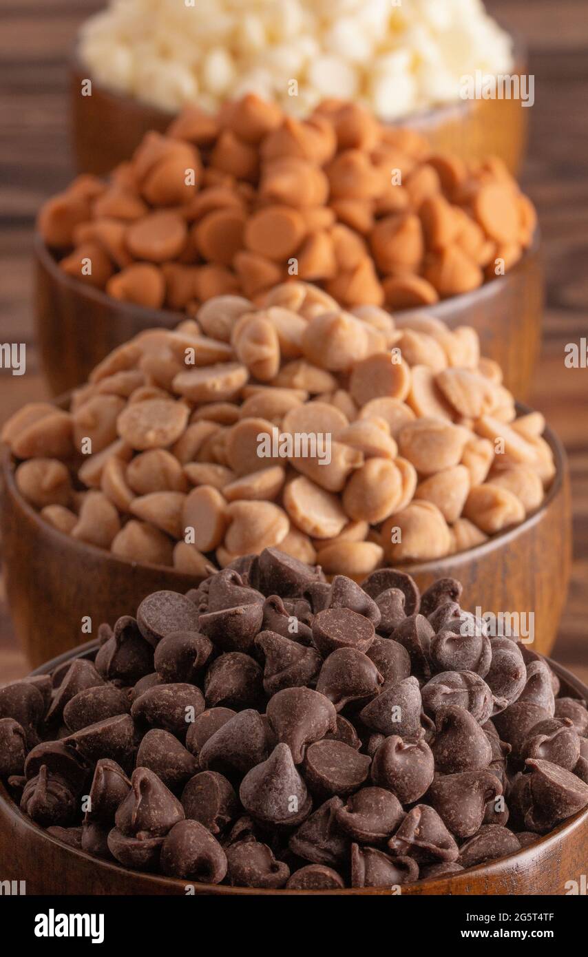 Four types of chocolate hi-res stock photography and images - Alamy