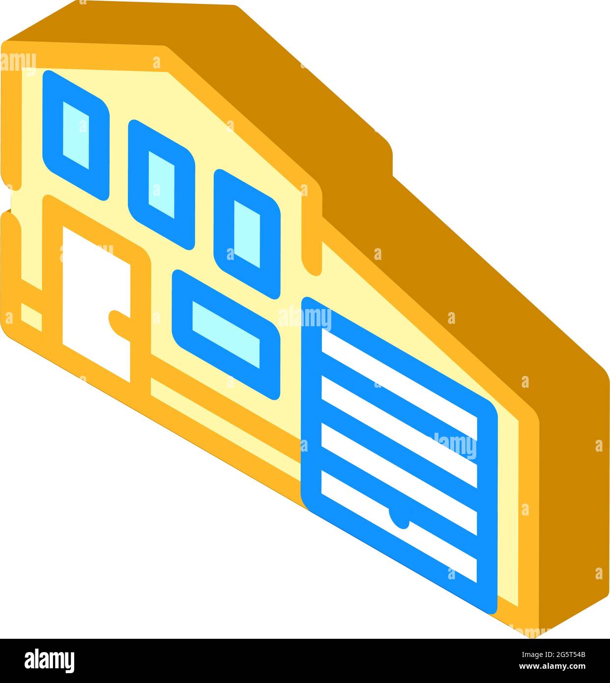house with garage isometric icon vector illustration Stock Vector Image ...