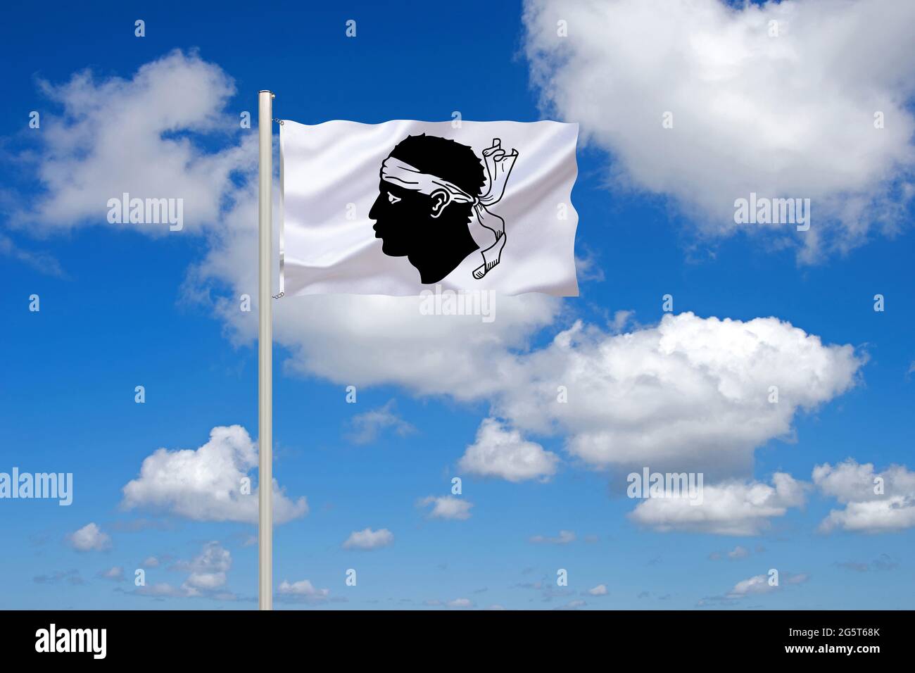 Flag with corsican symbol hi-res stock photography and images - Alamy