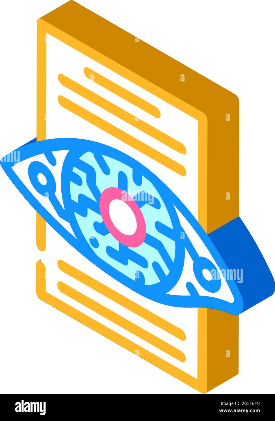 digital eye kyc isometric icon vector illustration Stock Vector Image ...