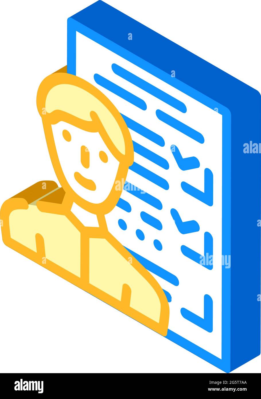 customer questionnaire kyc isometric icon vector illustration Stock ...