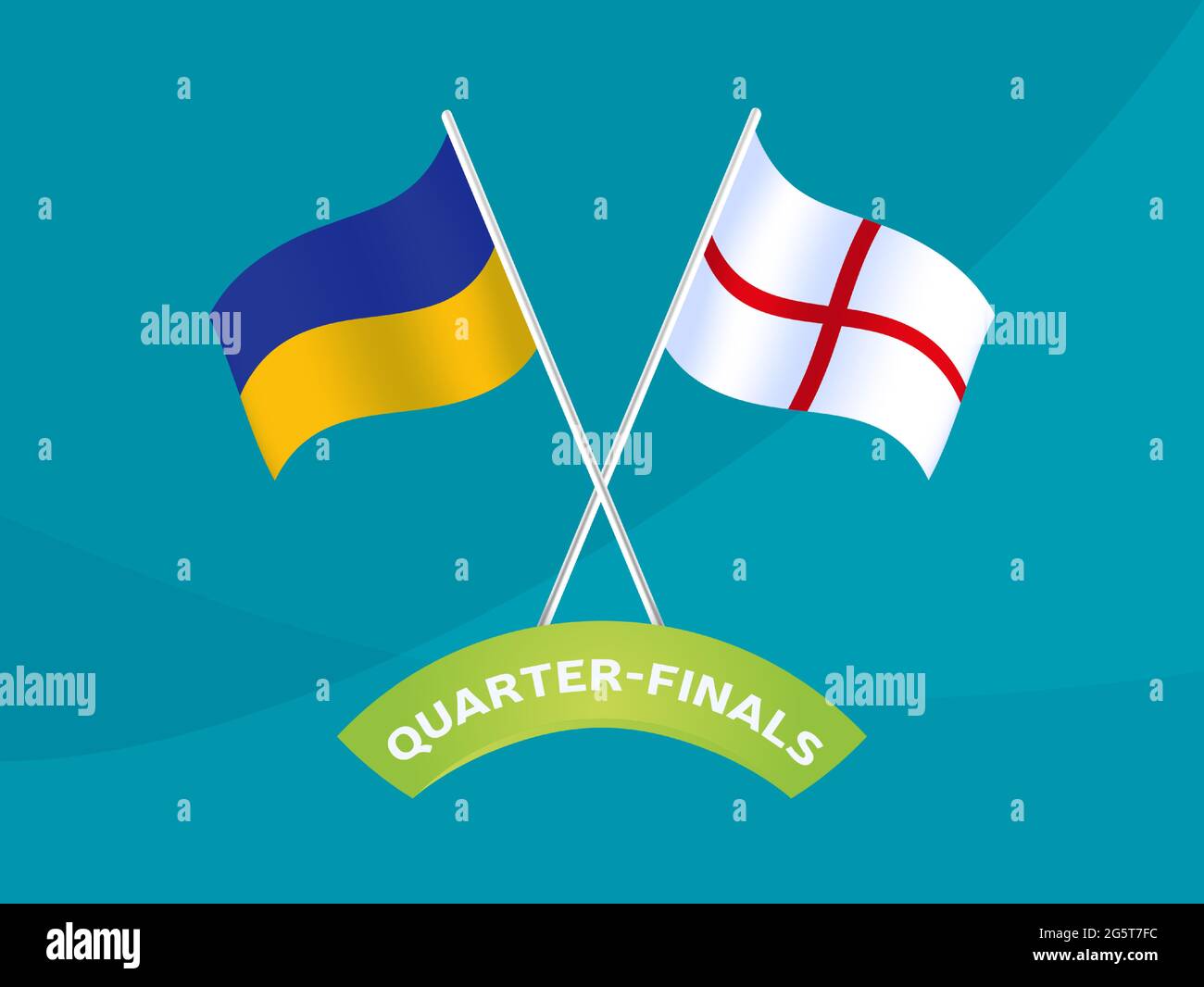 ukraine vs england match vector illustration Football 2020 championship ...