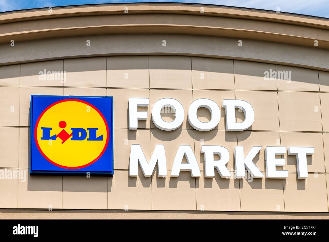 Exterior Entrance Modern Architecture Lidl Supermarket Food Shop High ...