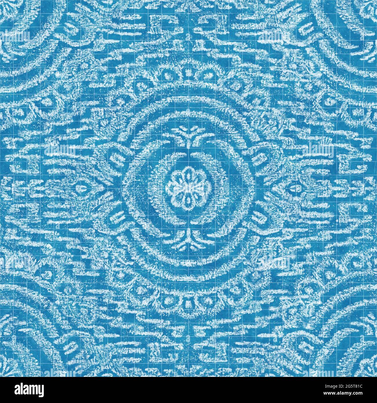 Seamless bright blue blueprint pattern for textile and print Stock ...