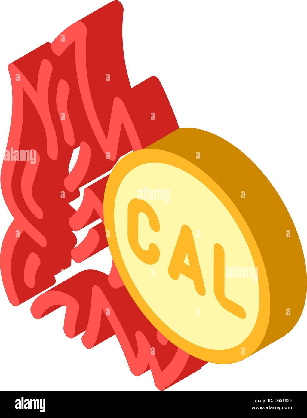 burning calories isometric icon vector illustration Stock Vector Image ...