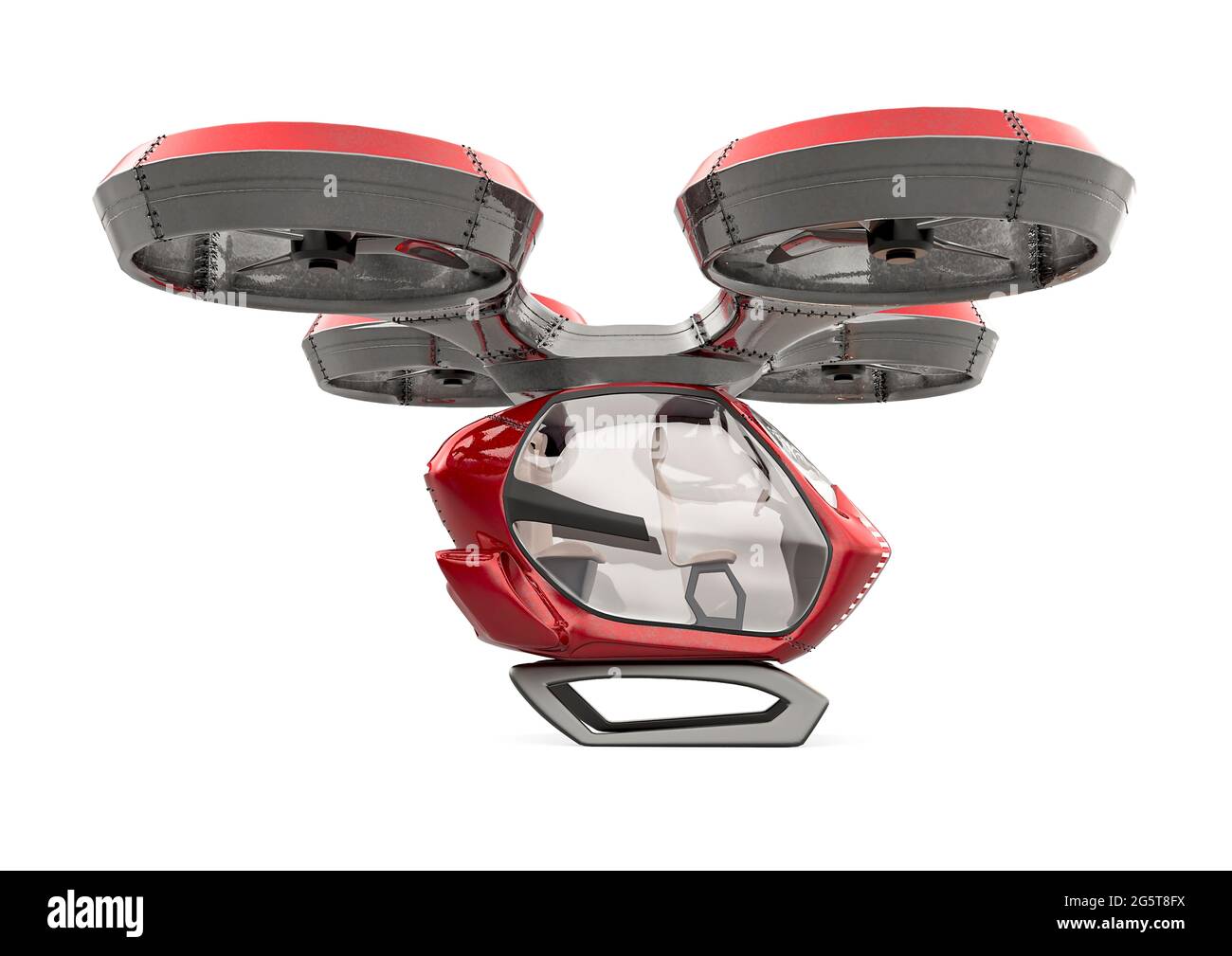 drone taxi on white background side view, 3d illustration Stock Photo ...