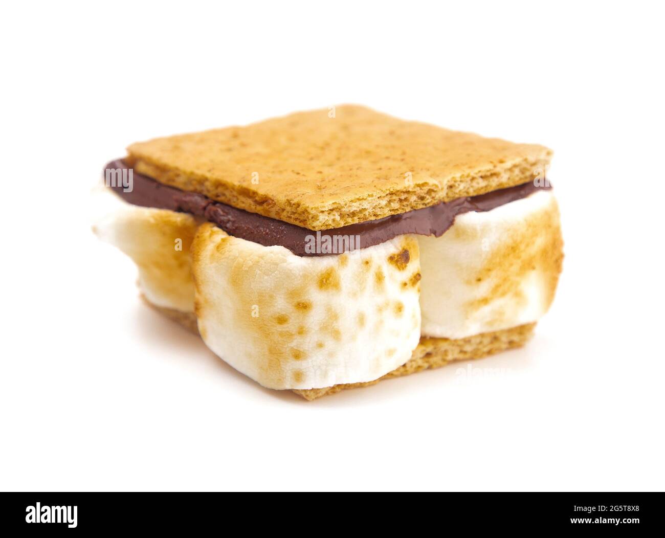 A Homemade Smore Isolated on a White Background Stock Photo - Alamy